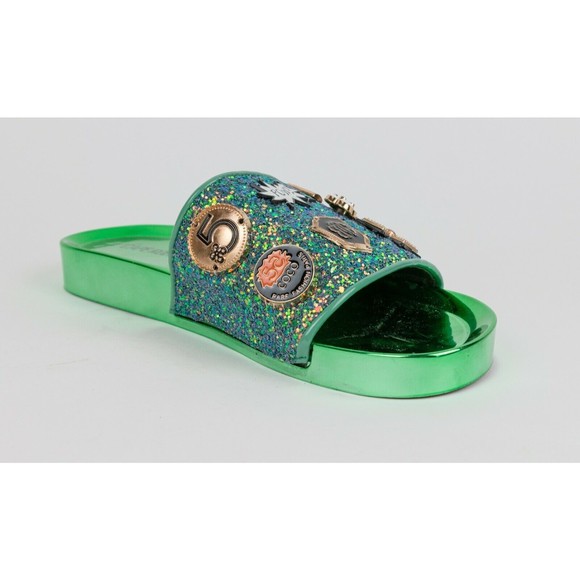 Cape Robbin | Shoes | Cape Robbin Amor2 Reflective Green Slides Sandals ...